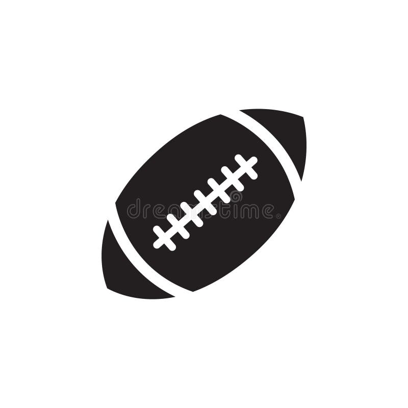 Rugby Ball Icon Vector Logo Design Template Stock Vector - Illustration ...