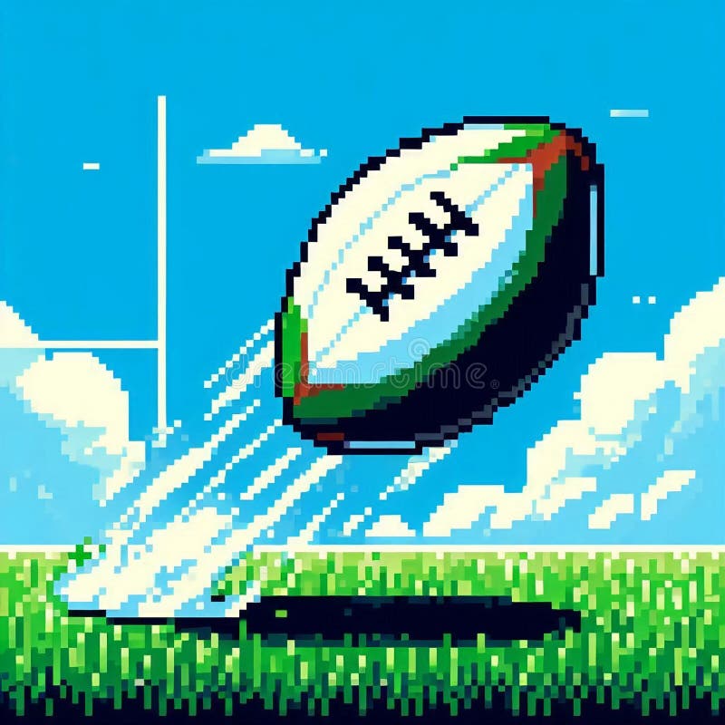 Rugby Ball Illustrator Design Bouncing on the Park Stock Illustration ...
