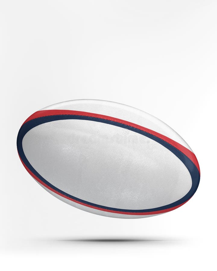 Rugby Ball Isolated on White with Shadow. Stock Illustration ...