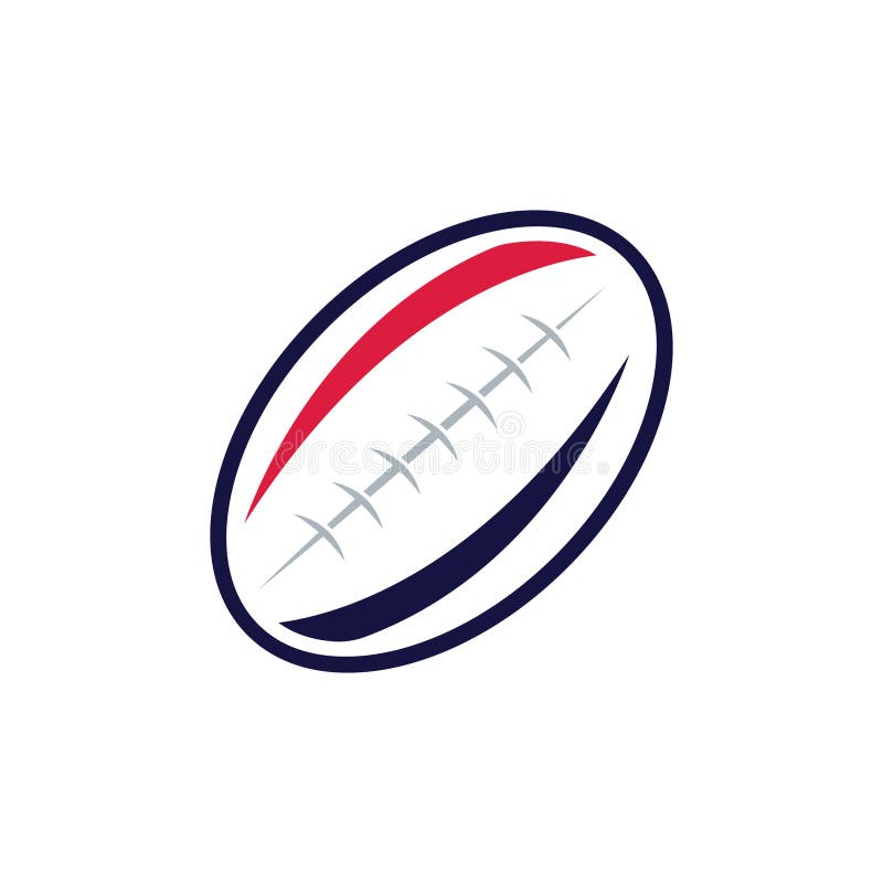 Rugby Ball Logo Vector Icon Stock Vector - Illustration of shape, badge ...