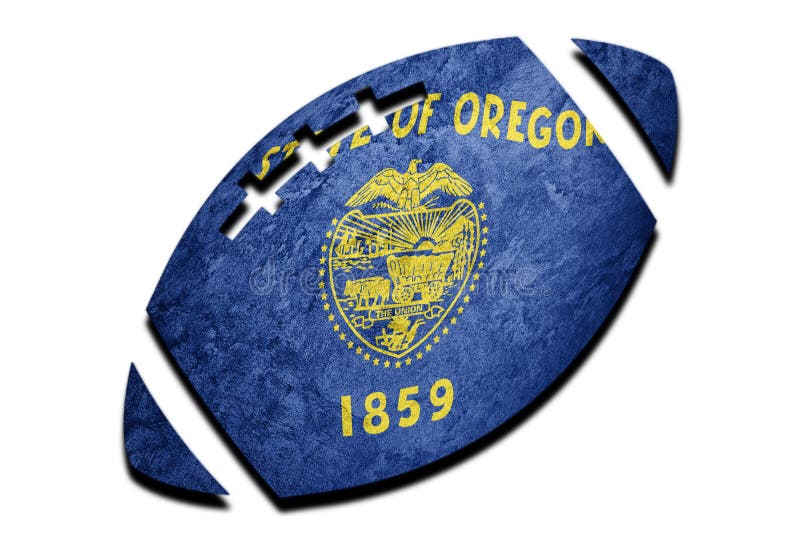 Rugby Ball Oregon State Flag. Oregon Flag Background Rugby Ball Stock ...