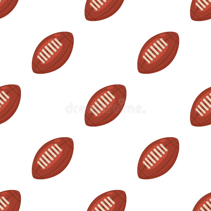 Rugby Ball Pattern Seamless Vector Stock Vector - Illustration of ...