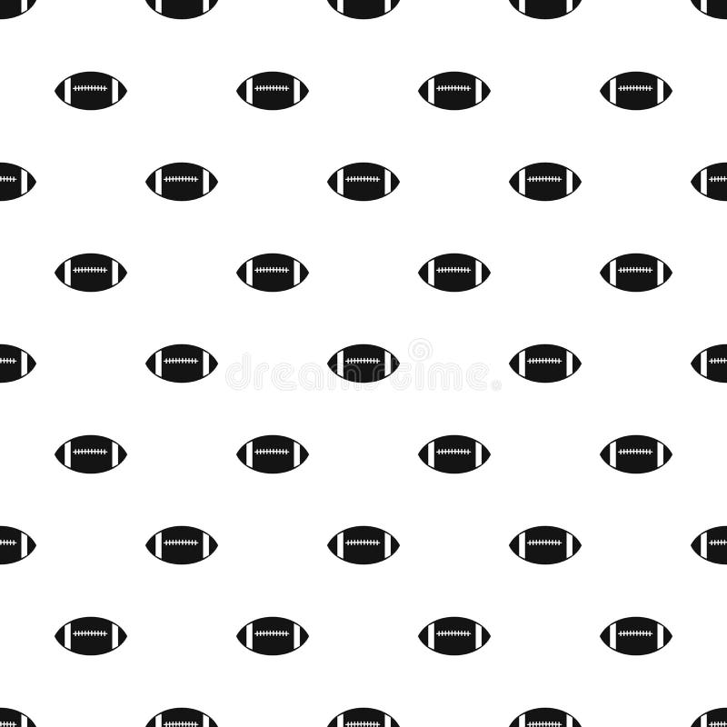 Rugby Ball Pattern, Simple Style Stock Vector - Illustration of ...