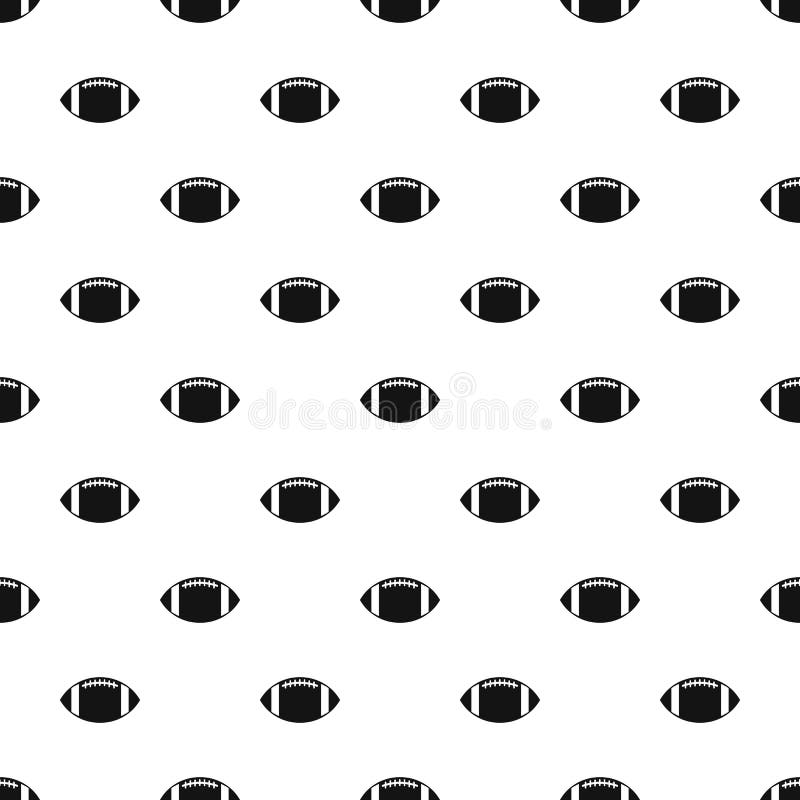 Rugby Ball Pattern, Simple Style Stock Illustration - Illustration of ...