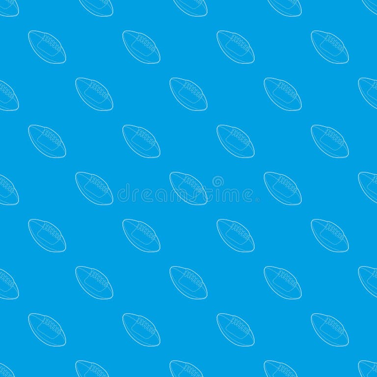 Rugby Ball Pattern Vector Seamless Blue Stock Vector - Illustration of ...