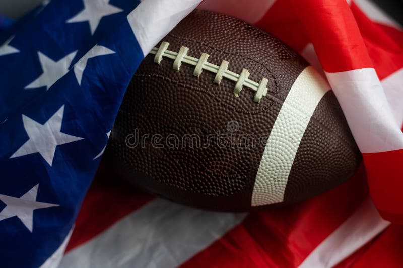 Rugby ball with usa flag stock image. Image of play - 270570993
