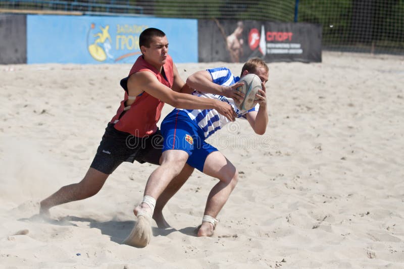 Rugby beach tournamet editorial image. Image of recreation - 20516800