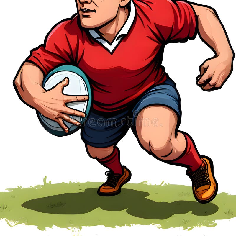 The Rugby Cartoon 2d, Pattern Stock Illustration - Illustration of ...