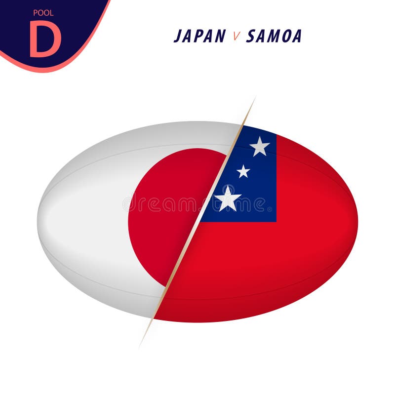 Rugby Competition Japan V Samoa . Rugby Versus Icon Stock Vector ...
