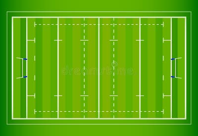 Rugby Field stock vector. Illustration of match, competition - 18290144