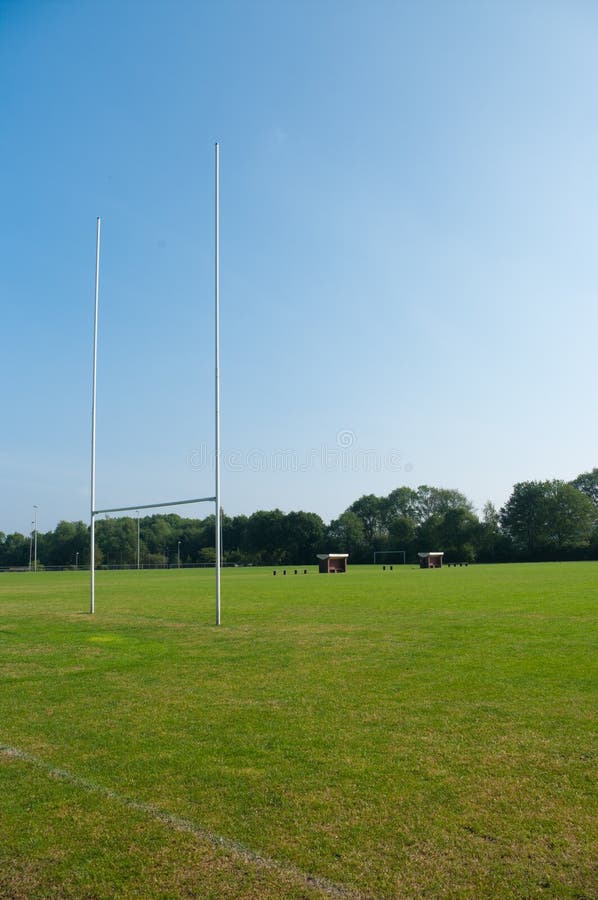 Rugby field stock photo. Image of sport, nature, clear - 16040528