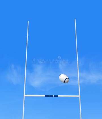 Rugby goal stock illustration. Illustration of kick, play - 12187355
