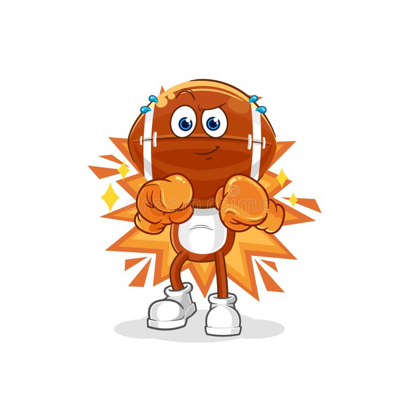 Rugby Head Boxer Character. Cartoon Mascot Vector Stock Vector ...