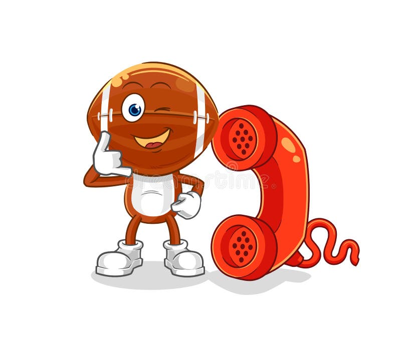 Rugby Head Call Mascot. Cartoon Vector Stock Vector - Illustration of ...