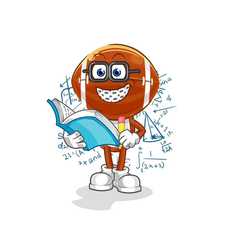 Rugby Head Geek Cartoon. Cartoon Mascot Vector Stock Vector ...