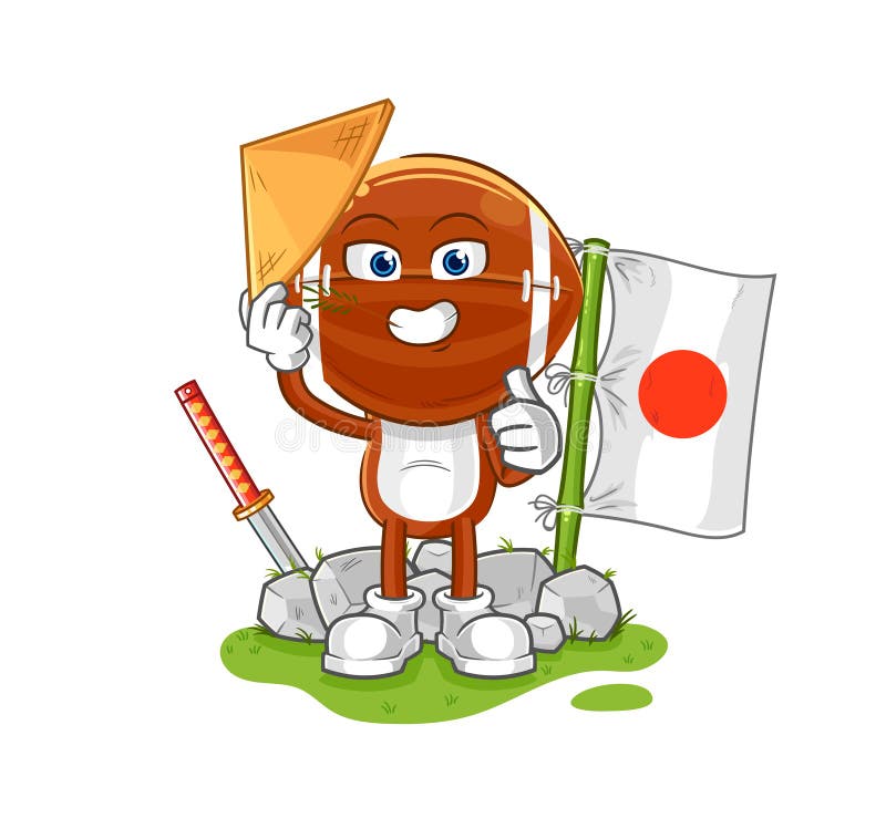 Rugby Head Japanese Vector. Cartoon Character Stock Vector ...