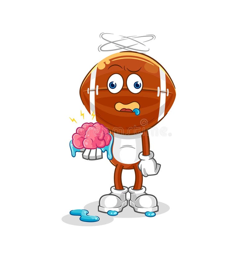 Rugby Head No Brain Vector. Cartoon Character Stock Vector ...