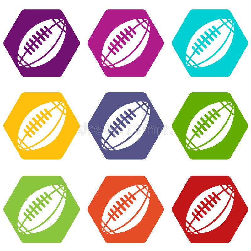 Rugby icons set 9 vector stock vector. Illustration of posts - 121885076