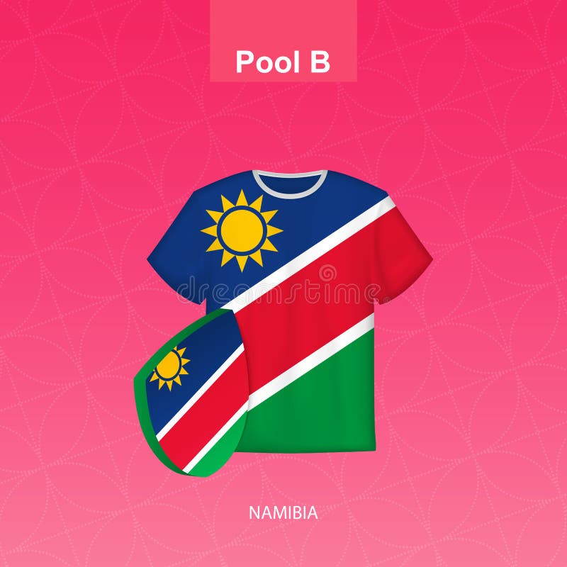 Rugby Jersey of Namibia Team with Flag of Namibia Stock Vector ...