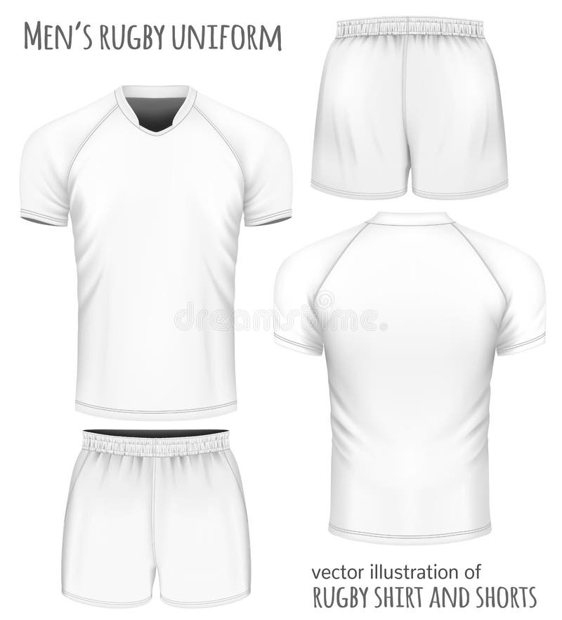 Rugby jersey and shorts. stock vector. Illustration of clothes - 96884289