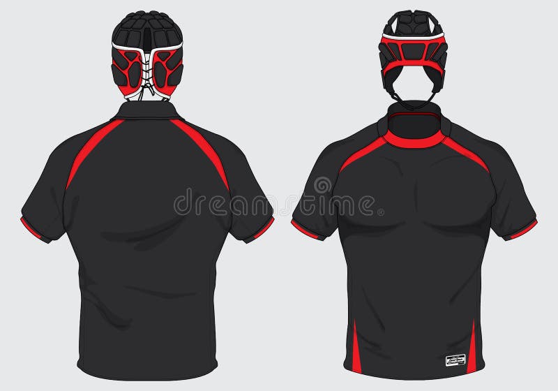 Rugby Jersey Uniform Design Set Vector Stock Vector - Illustration of ...