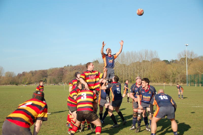 Rugby Line Out editorial stock photo. Image of grabbing - 39113758