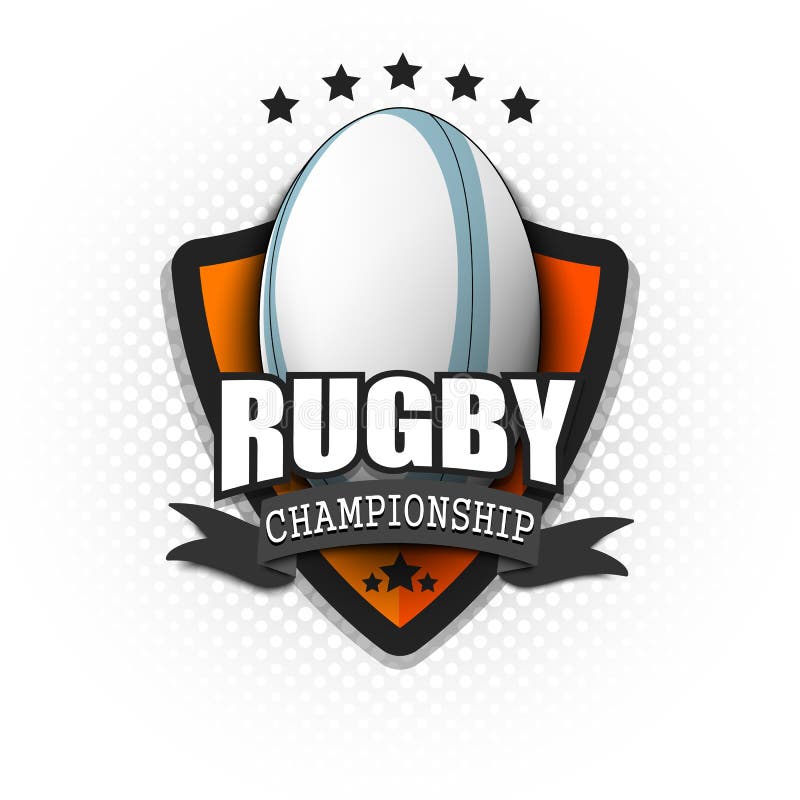 Rugby logo design template stock vector. Illustration of logo - 148522610