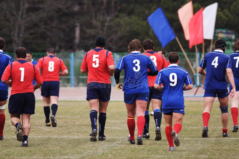 Rugby match. editorial photography. Image of tournament - 5109332
