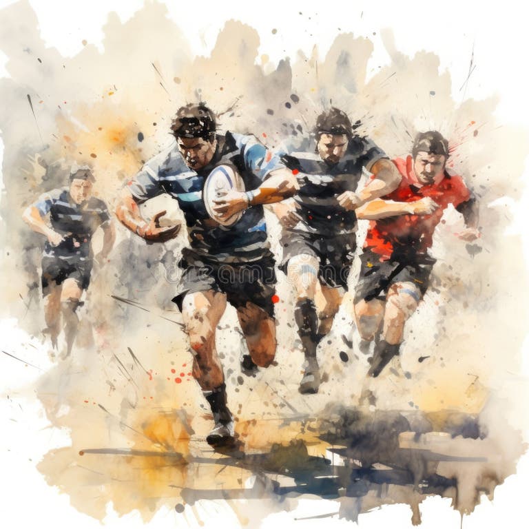 Rugby Goal Watercolor Stock Illustrations – 285 Rugby Goal Watercolor ...