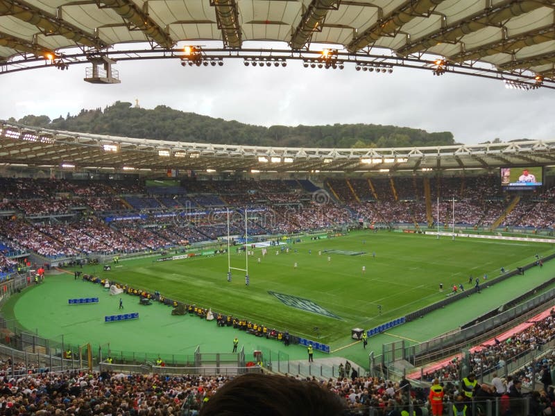 Olimpic stadium rome editorial stock image. Image of curved - 16128384