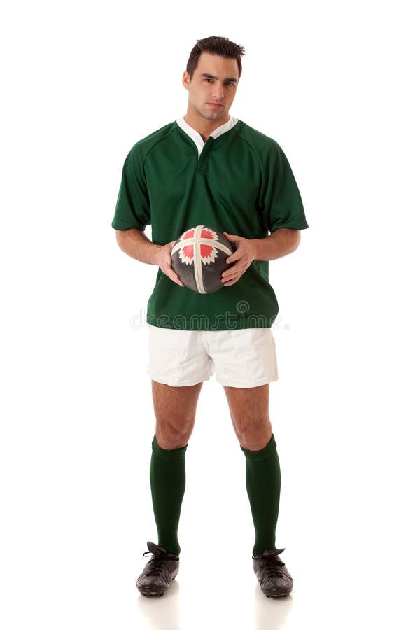 Rugby Player stock photo. Image of white, studio, sports - 18323716