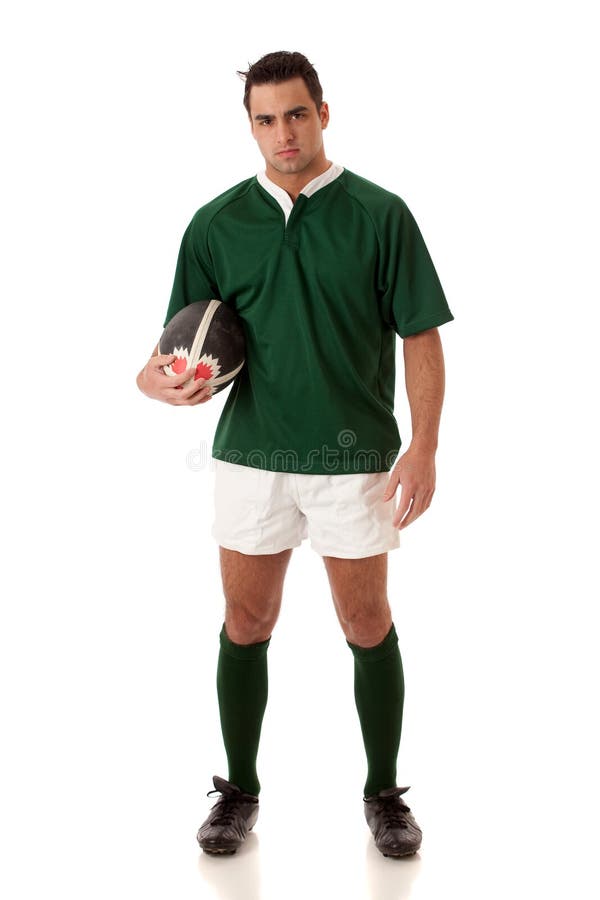 Rugby Player stock photo. Image of ball, uniform, green - 18323720