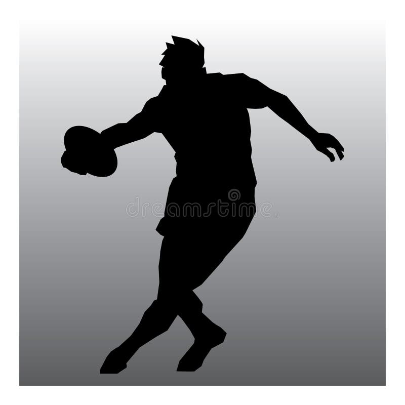 Rugby Player in Action. Vector Illustration Decorative Design Stock ...