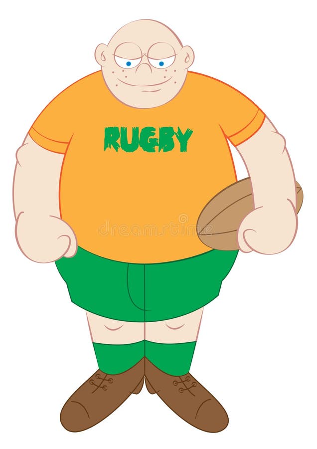 Cartoon Rugby player stock vector. Illustration of human - 32465571