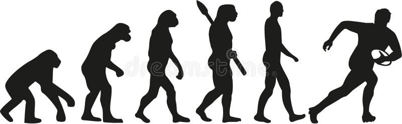 Rugby player evolution stock vector. Illustration of team - 106168272