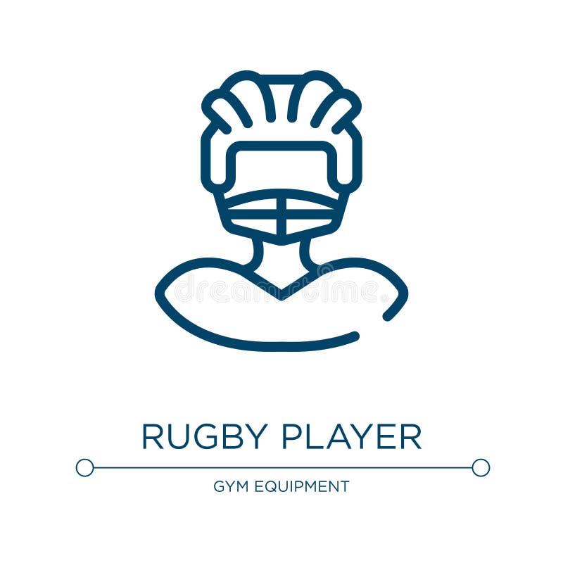 Rugby Player Icon. Linear Vector Illustration from Sport Avatars ...