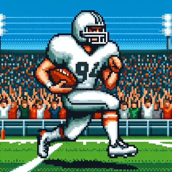 Rugby Player Illustrator Design,pixel Art Stock Illustration ...