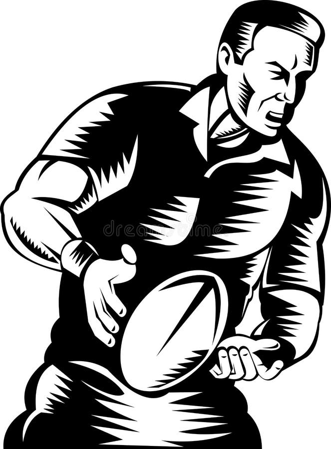 Rugby Player Kicking the Ball Stock Vector - Illustration of league ...