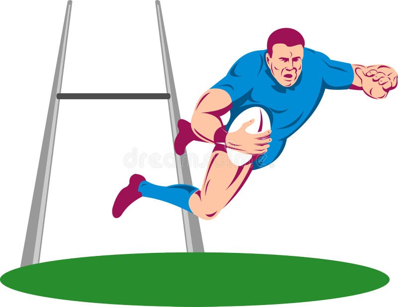 Rugby player stock vector. Illustration of oval, sport - 11052617