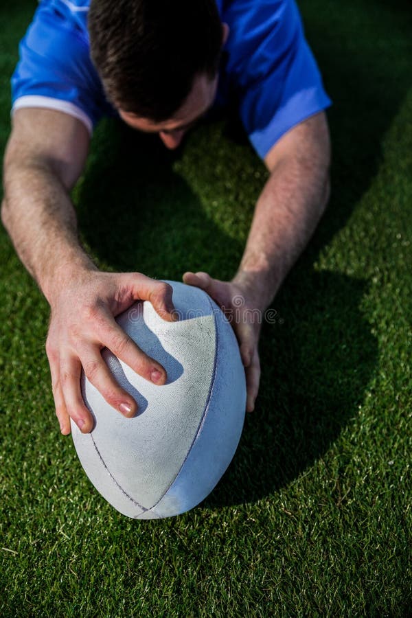 A Rugby Player Scoring a Try Stock Image - Image of focus, sports: 58178805