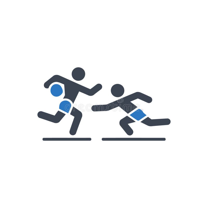 Rugby player tackle icon stock vector. Illustration of competition ...