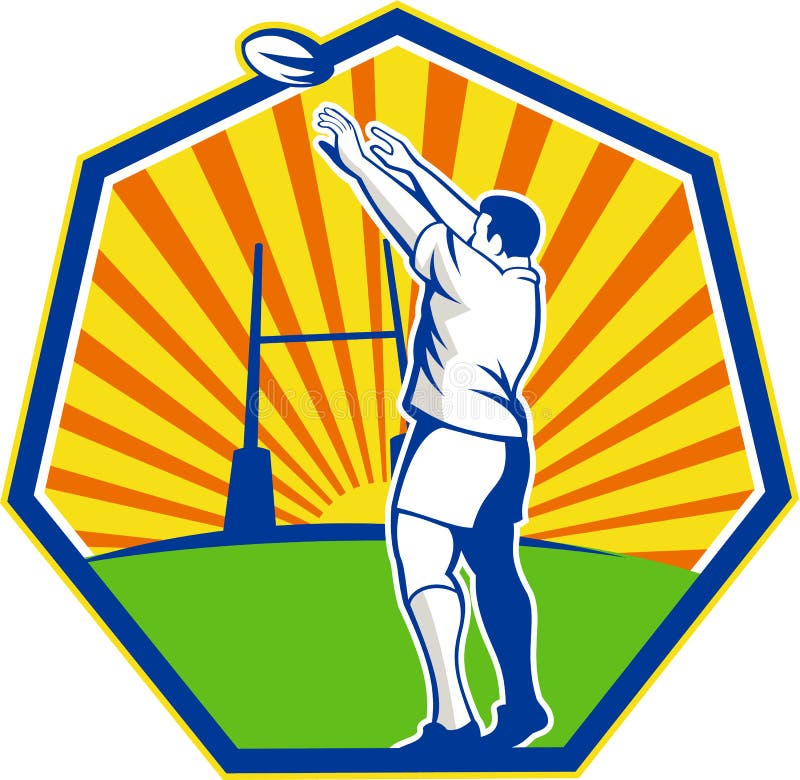 Rugby lineout stock vector. Illustration of line, rugby - 2763982