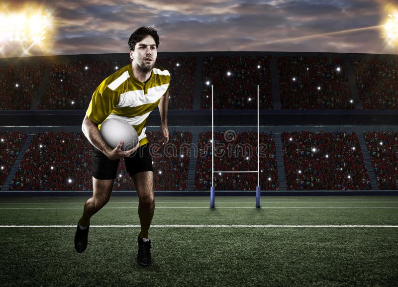 Rugby player stock photo. Image of running, shorts, player - 80160430
