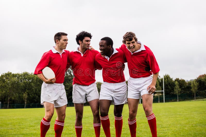 Rugby Players Smiling Arms Around Stock Photos - Free & Royalty-Free ...