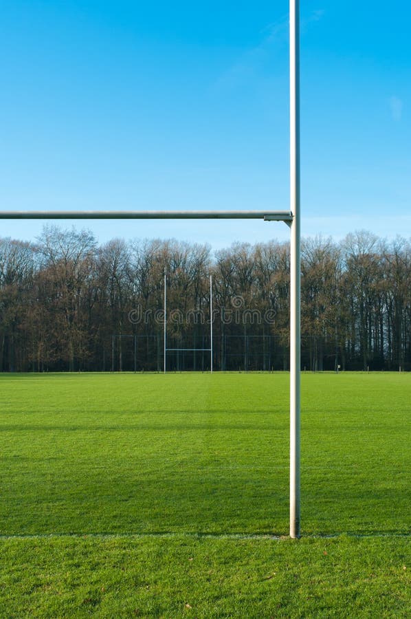 Rugby post stock photo. Image of field, rugby, play, games - 23687648
