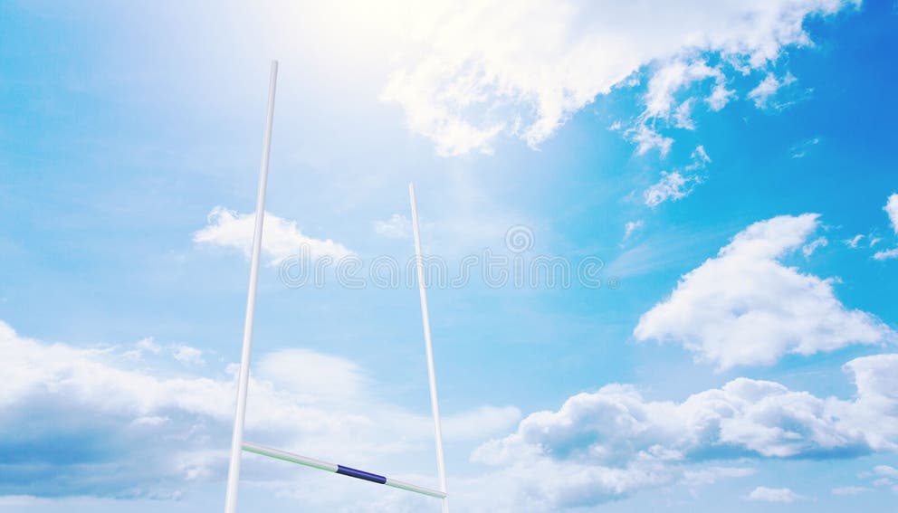 Rugby posts stock illustration. Illustration of world - 255327432