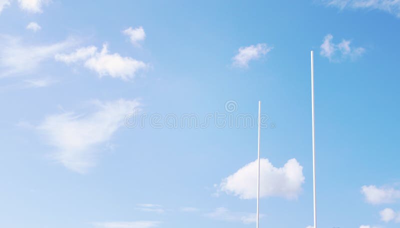 Rugby posts stock illustration. Illustration of clouds - 255328549