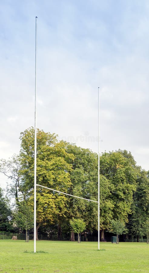 Rugby posts stock photo. Image of sportsfield, sticks - 98670718