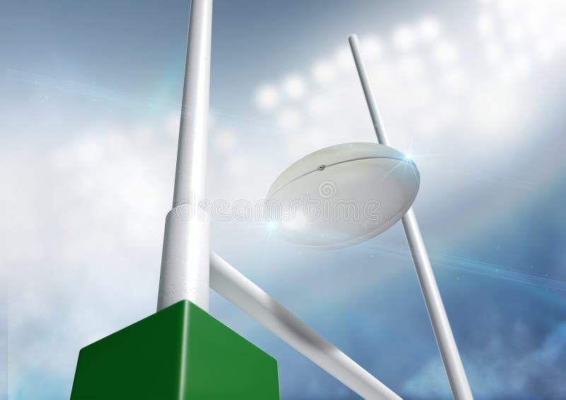 Rugby conversion stock illustration. Illustration of competition - 12187332