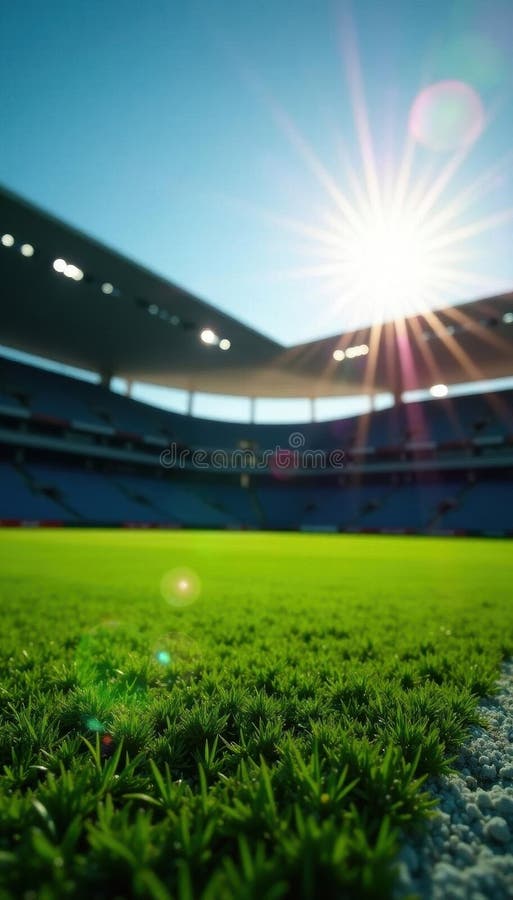 Rugby Posts Gleam Under Bright Sun, Stadium Backdrop, Outdoor, Sky ...